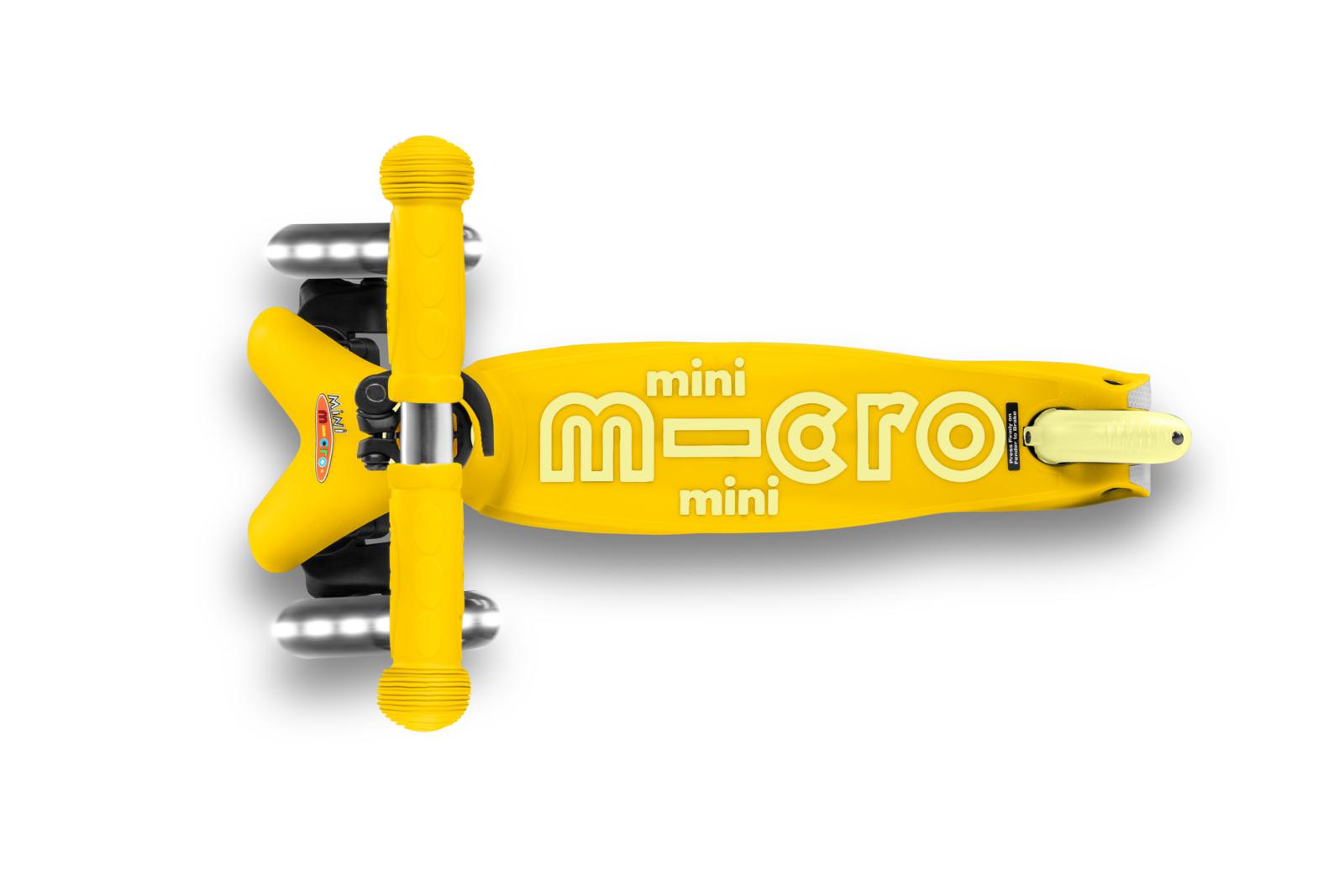 Patinete Mini Deluxe Led - Amarillo – Baby Voltereta